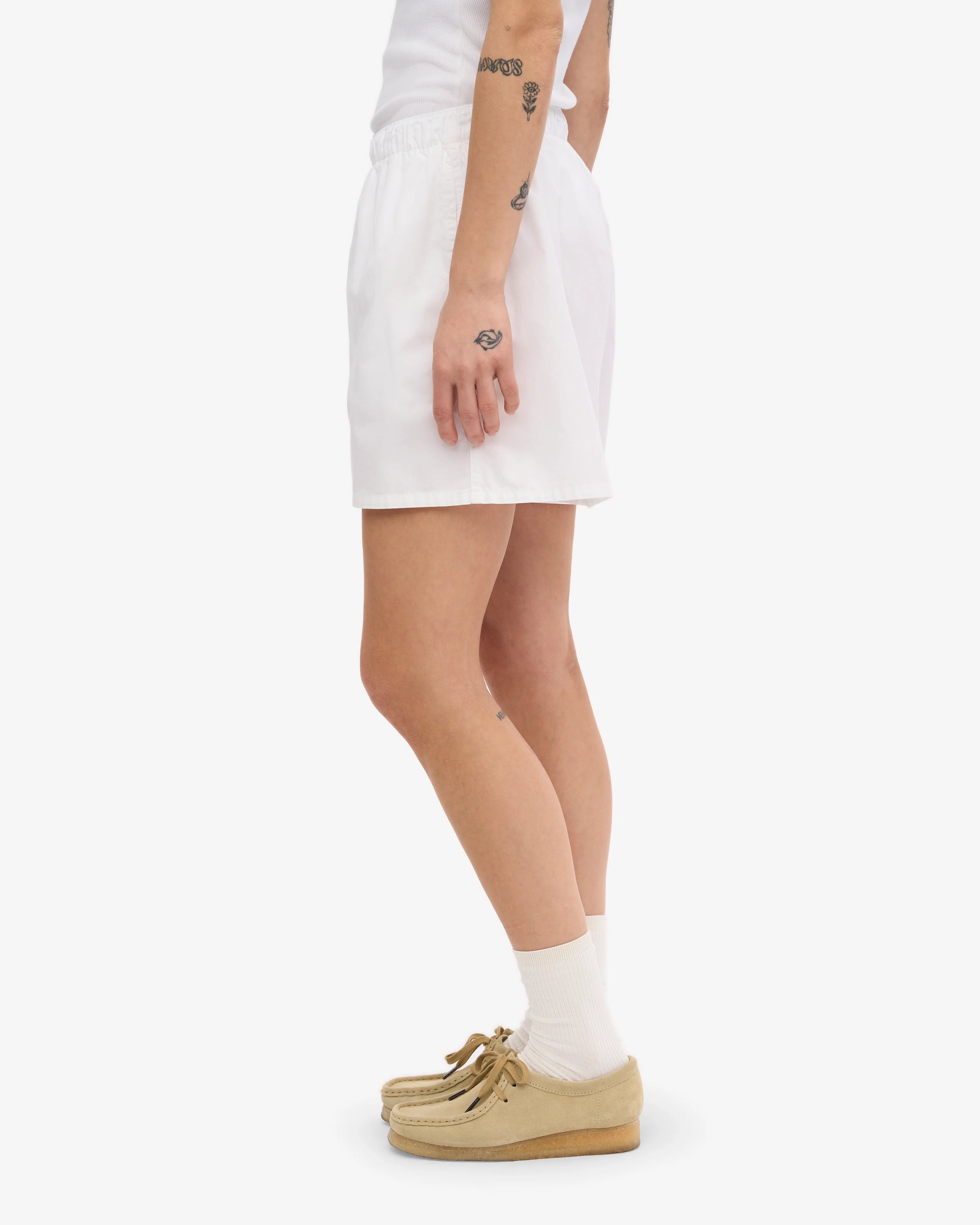 COLORFUL STANDARD - TWILL SHORTS - OPTICAL WHITE – Boutique Unicorn